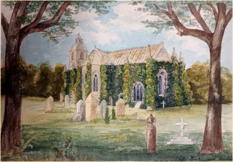 St Mary's Church or Kirk of Steill. Ladykirk Scottish Borders 1857 ...