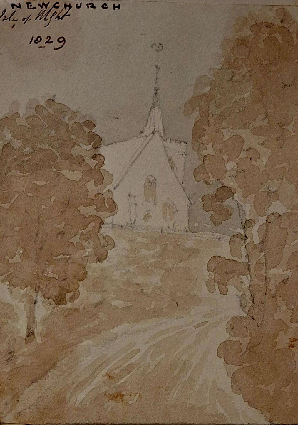 All Saints' Church, Newchurch Isle of Wight 1829 | Artware Fine Art