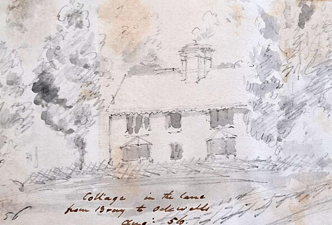 Cottage in the Lane from Bray to Ockwells Aug 1856 | Artware Fine Art
