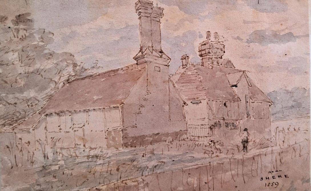 Cottages near Shere 1859 | Artware Fine Art