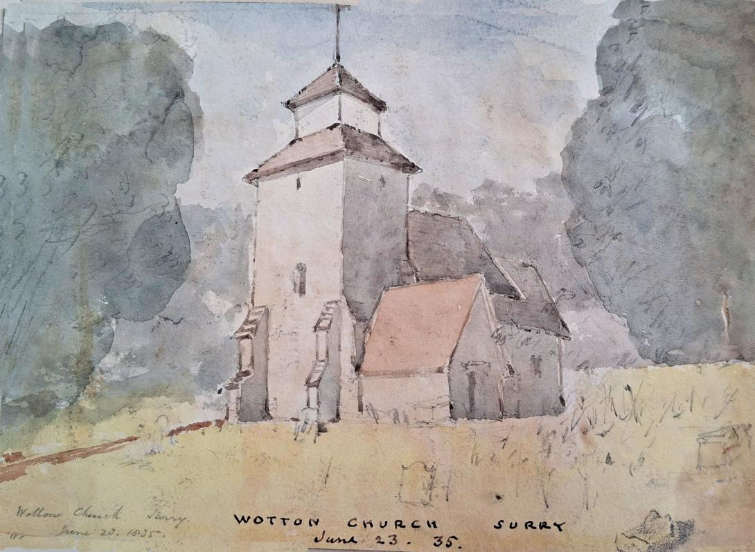 St John's Church Wotton Surrey June 23rd 1835 | Artware Fine Art