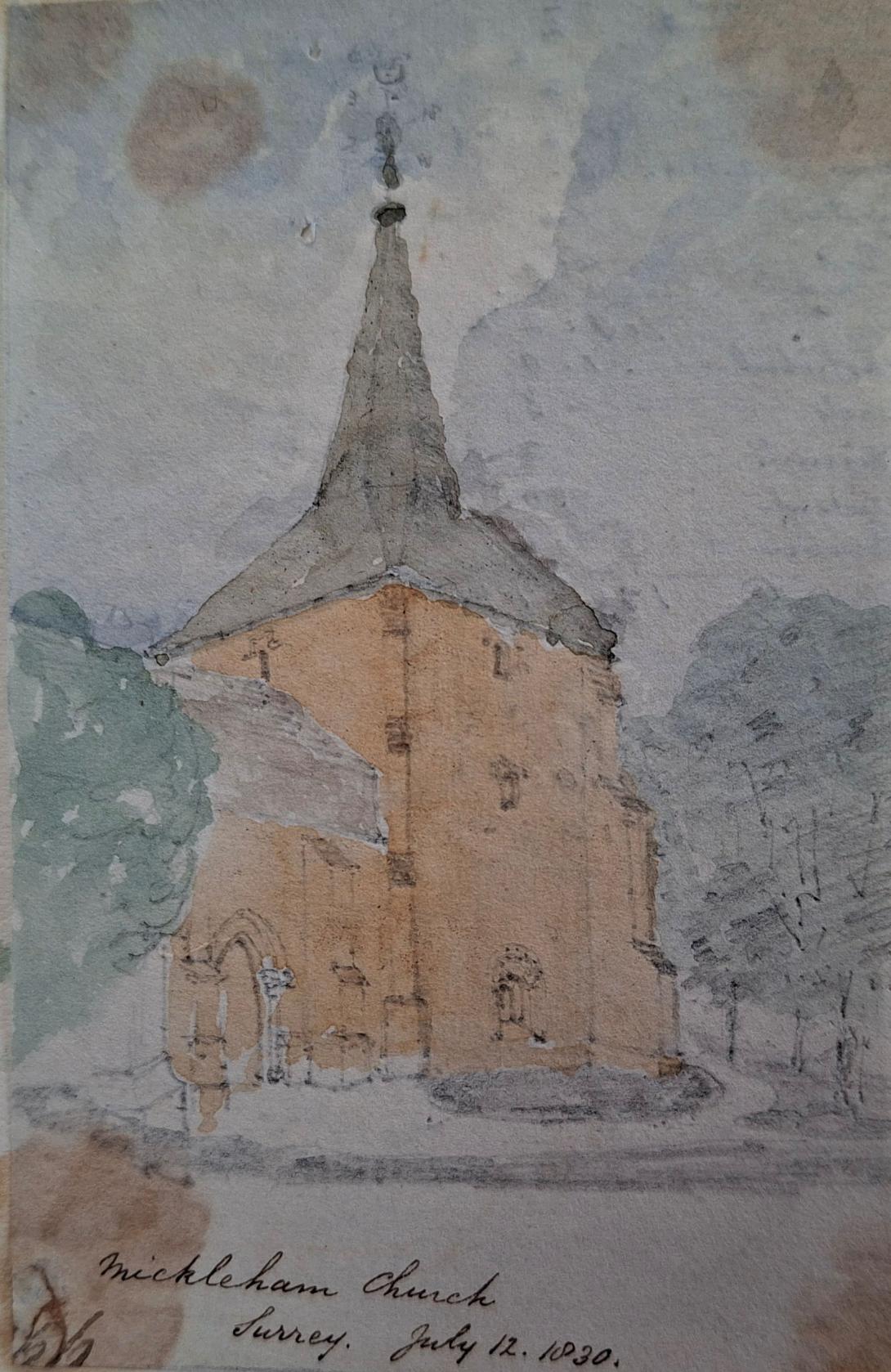 St. Michael's & All Angels Church Mickleham July 12 1830 | Artware Fine Art